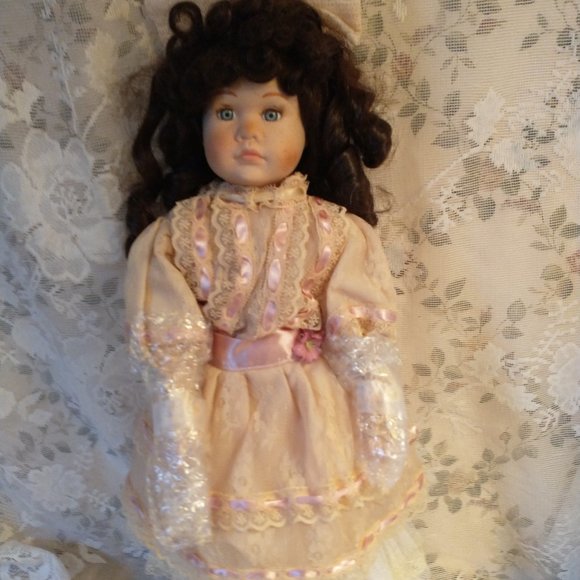Cracker Barrel | Toys | Paulette Cracker Barrel 9 Doll Porcelain Brown ...